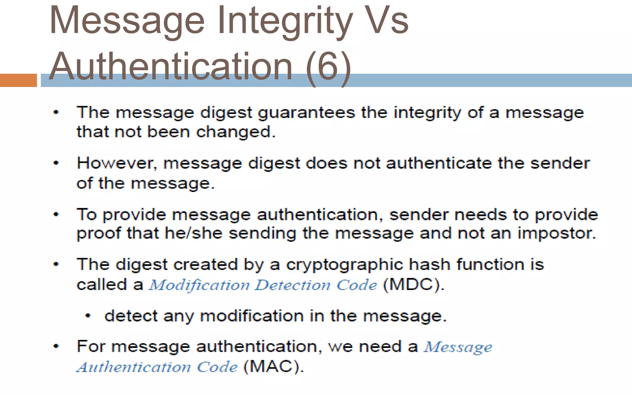 Message Authentication Requirement-MAC | PPT