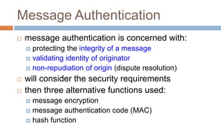 Message Authentication Requirement-MAC | PPT