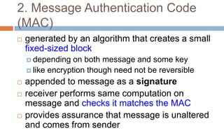 Message Authentication Requirement-MAC | PPT