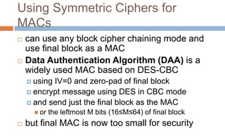 Message Authentication Requirement-MAC | PPT