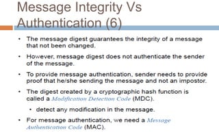 Message Authentication Requirement-MAC | PPT | Information and Network Security | Computing