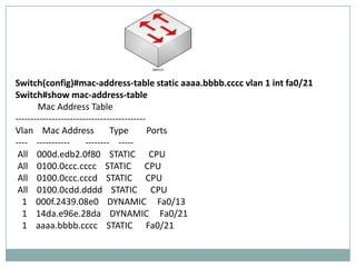 Mac address-table static | PPTX