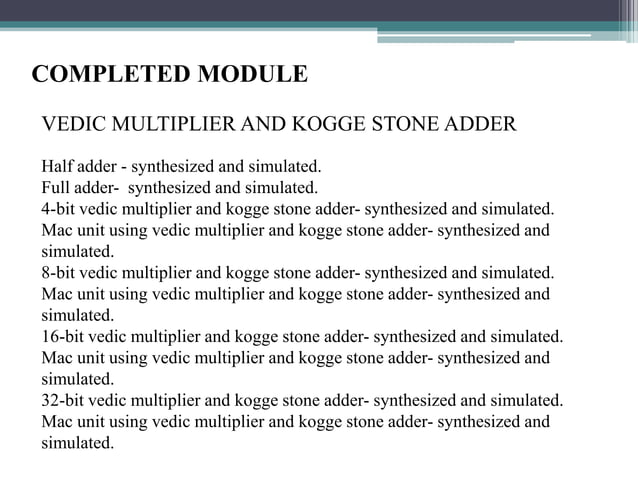 Modified architecture of MAC using VLsI technology in verilog 2nd ...