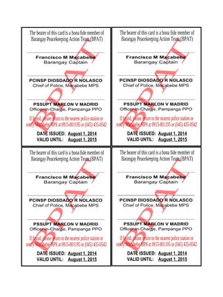 Macabebe mps bpat id | PPT