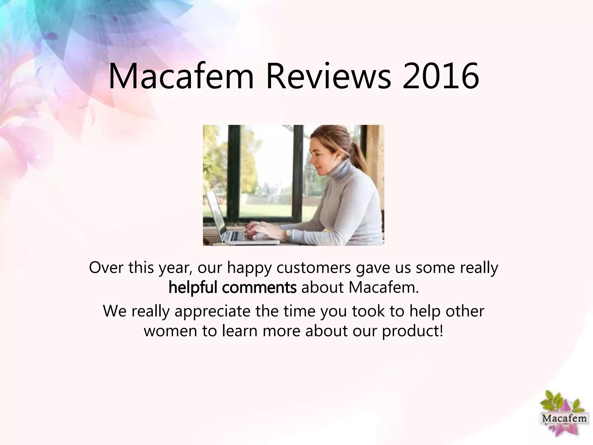 Macafem reviews 2016 | PPT