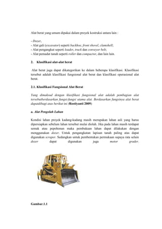 Macam macam alat berat | DOCX