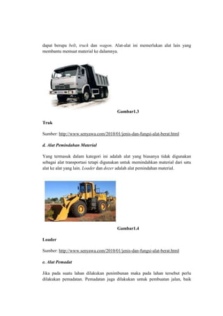 Macam macam alat berat | DOCX