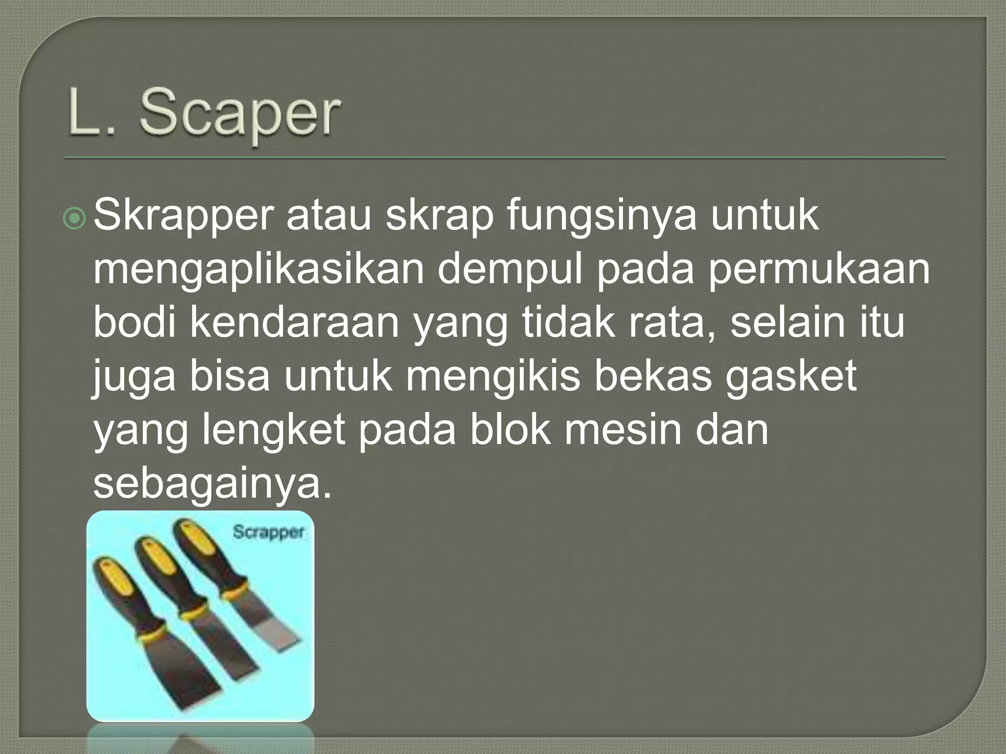 Macam macam alat tangan dan keselamatan kerja | PPTX