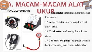 Macam-macam alat ukur pada materi sistem pengukuran dalam kerja ilmiah ...