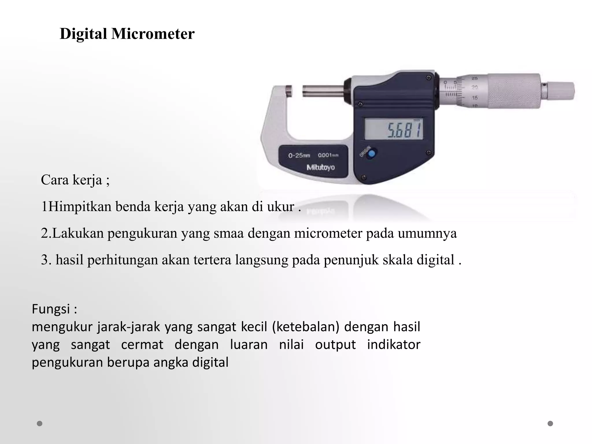 Macam macam alat ukur dalam mesin bubut | PPTX