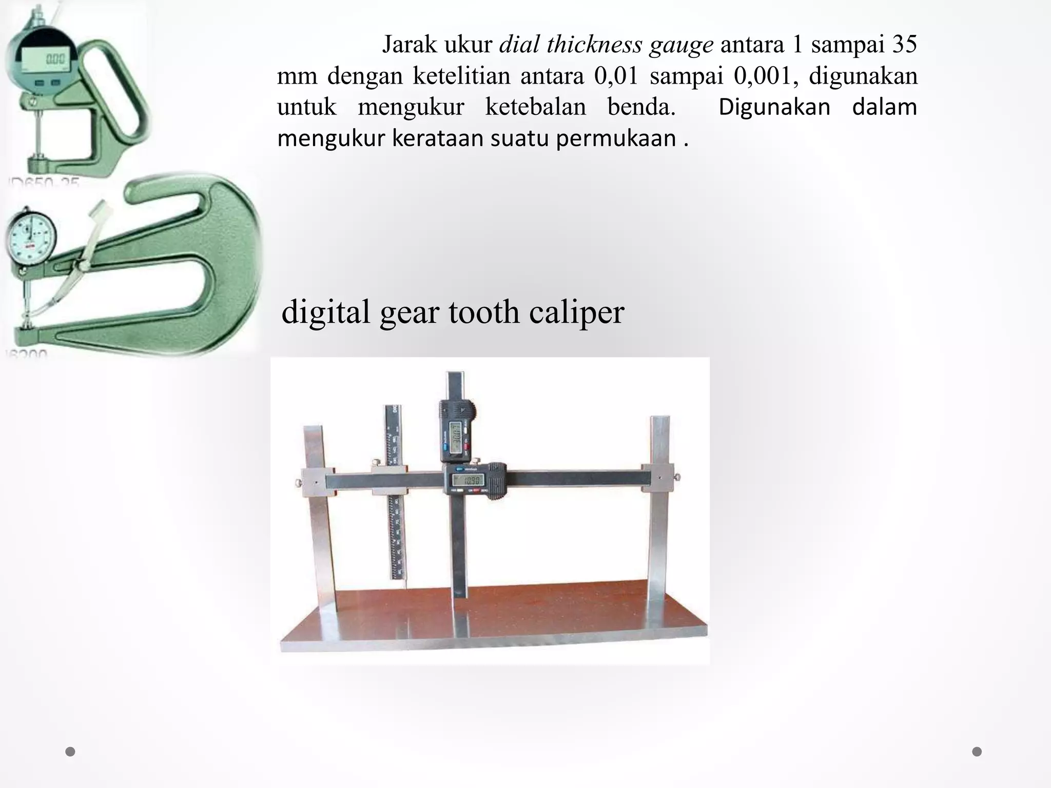 Macam macam alat ukur dalam mesin bubut | PPTX