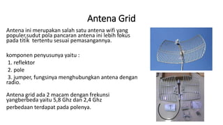 Macam macam antena jaringan | PPTX