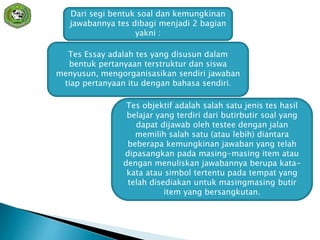 MACAM-MACAM BENTUK TES Hasil belajar.pptx