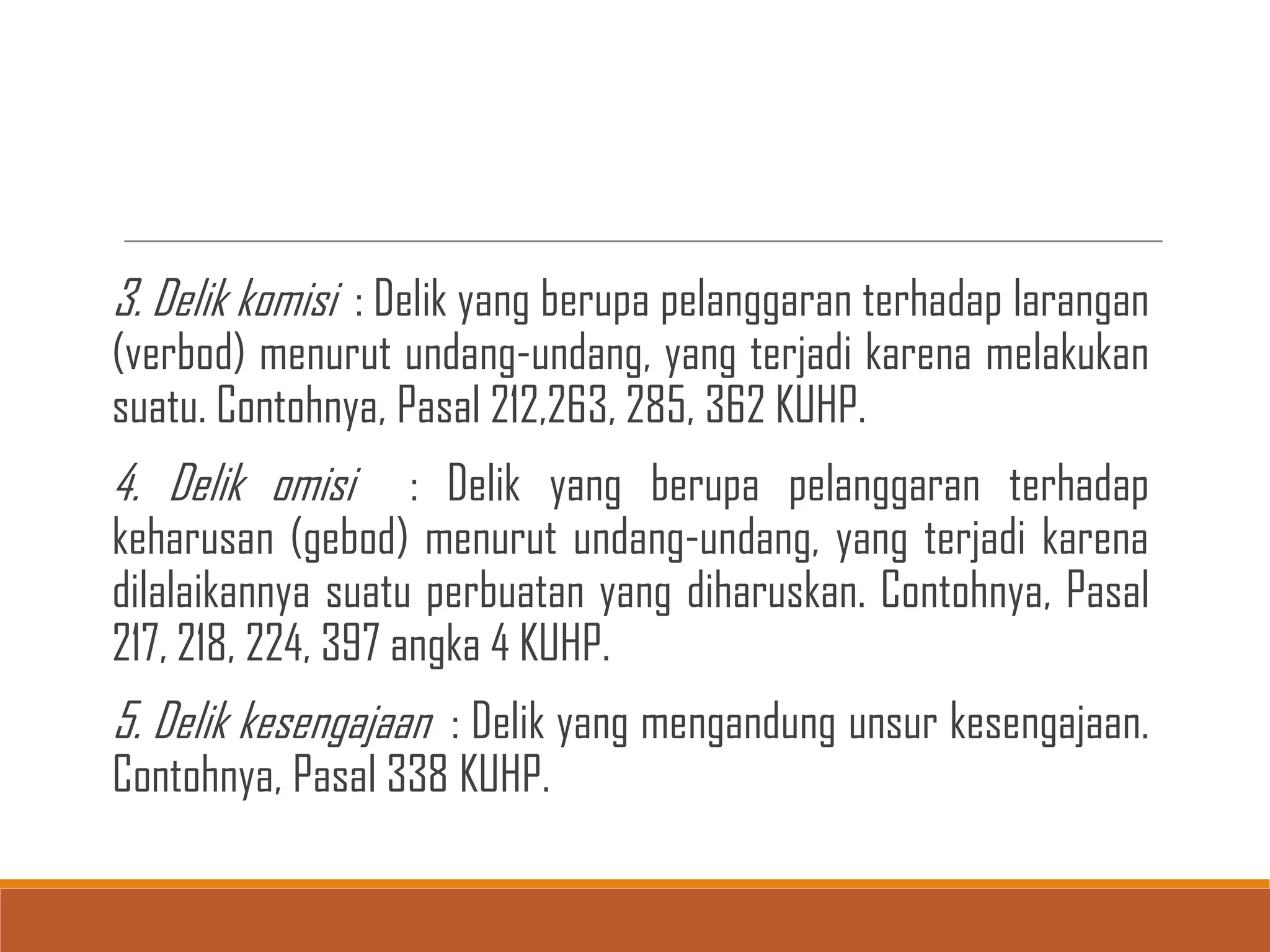 Macam Macam Delik | PPTX