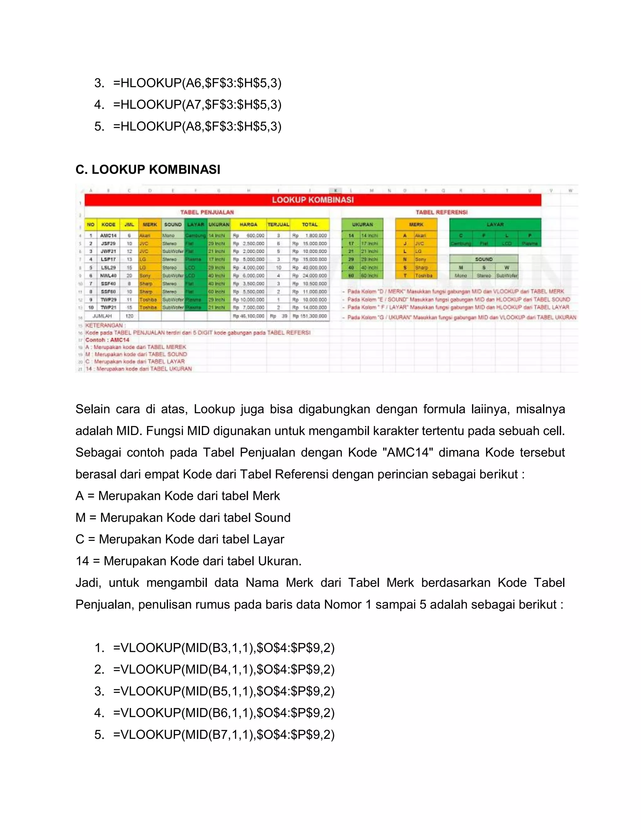 Macam macam lookup dan cara menggunakan | PDF