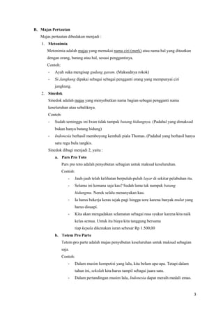 Macam macam majas | DOCX