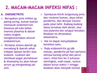 Macam macam penyakit pada masa nifas | PPTX