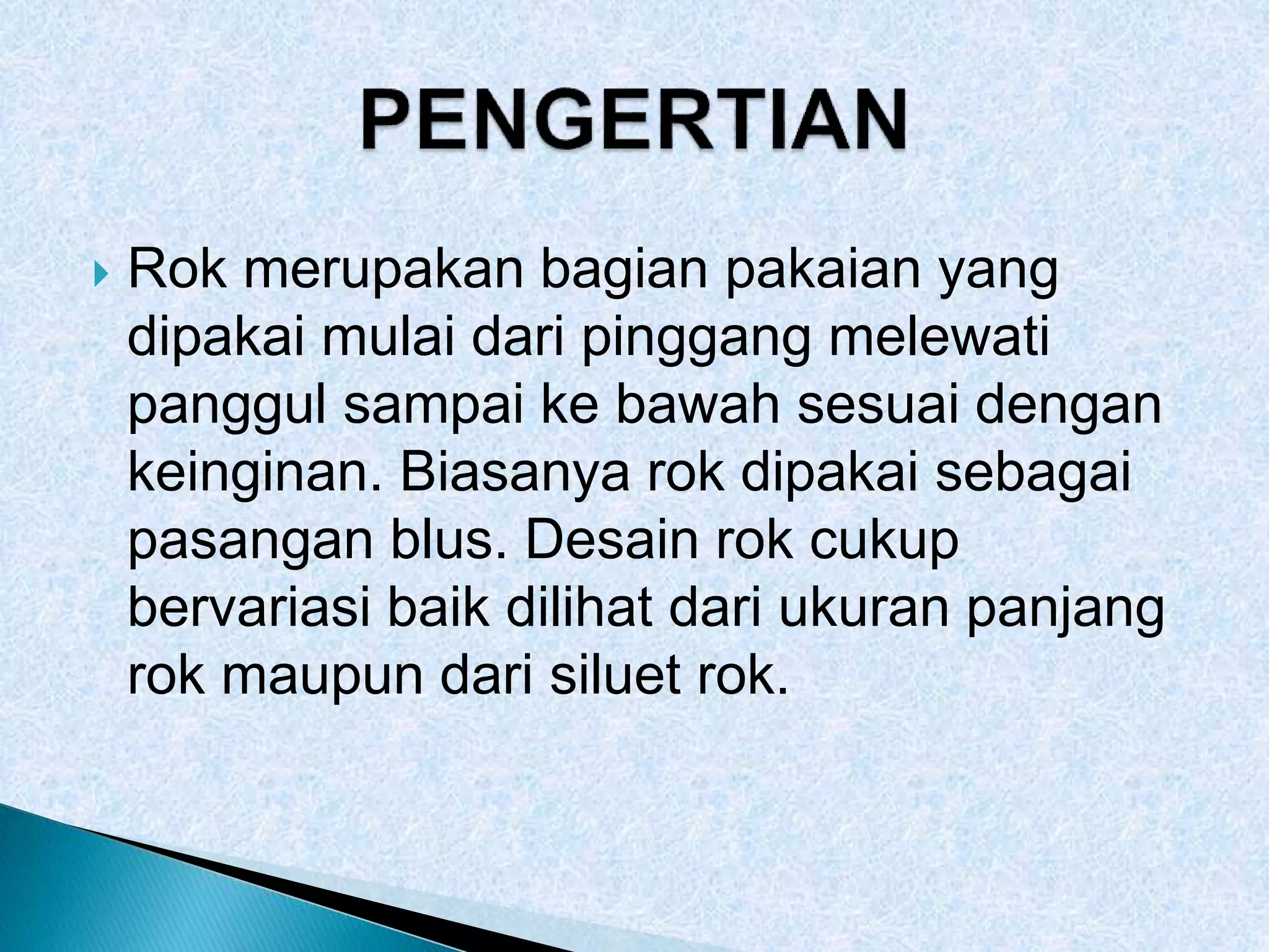 Macam macam rok | PPTX