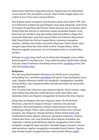 Macam macam seni teater | DOCX