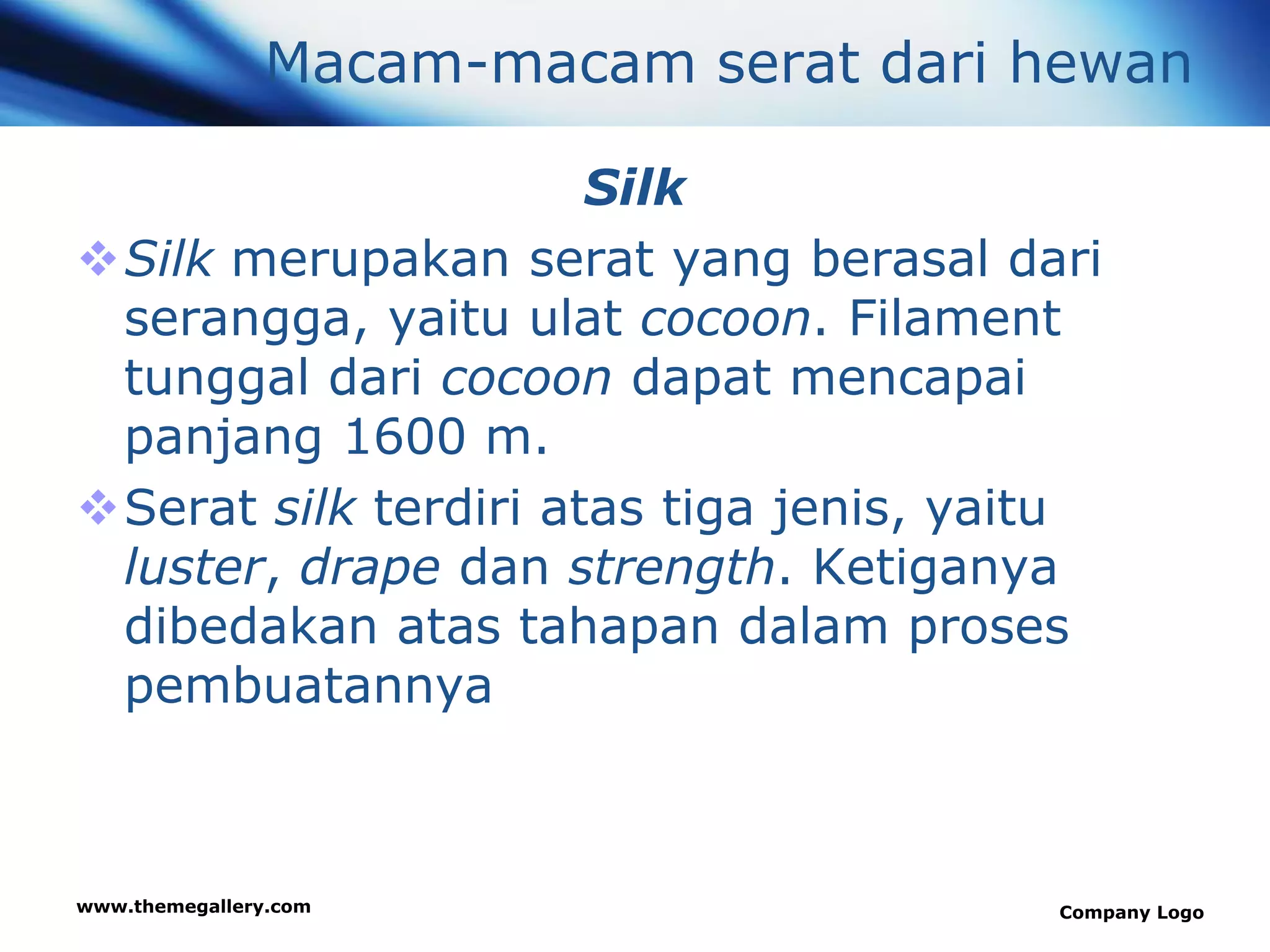 Macam macam serat | PDF