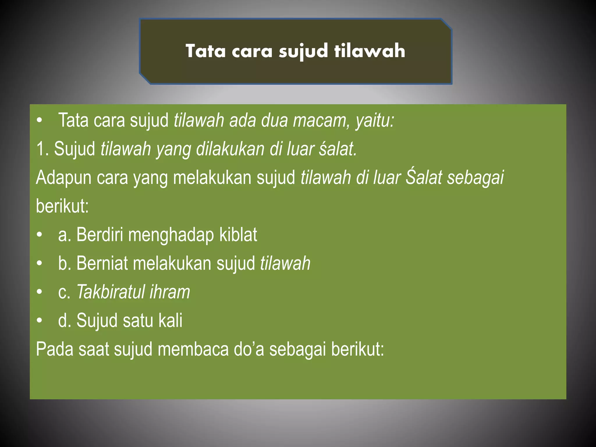 Ppt Macam macam sujud | PPTX