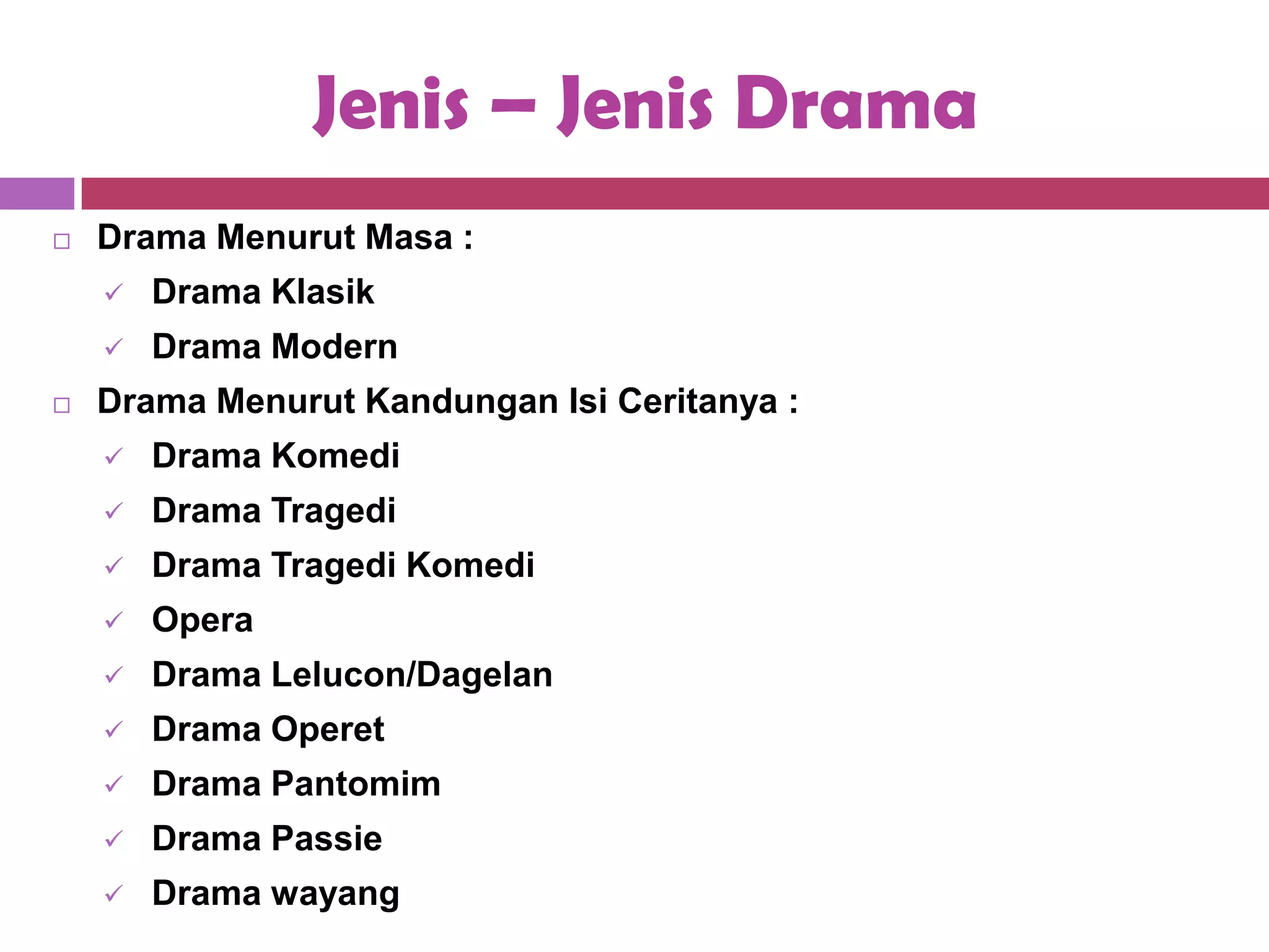 Macam2 drama dan perkembangan drama arab | PPTX