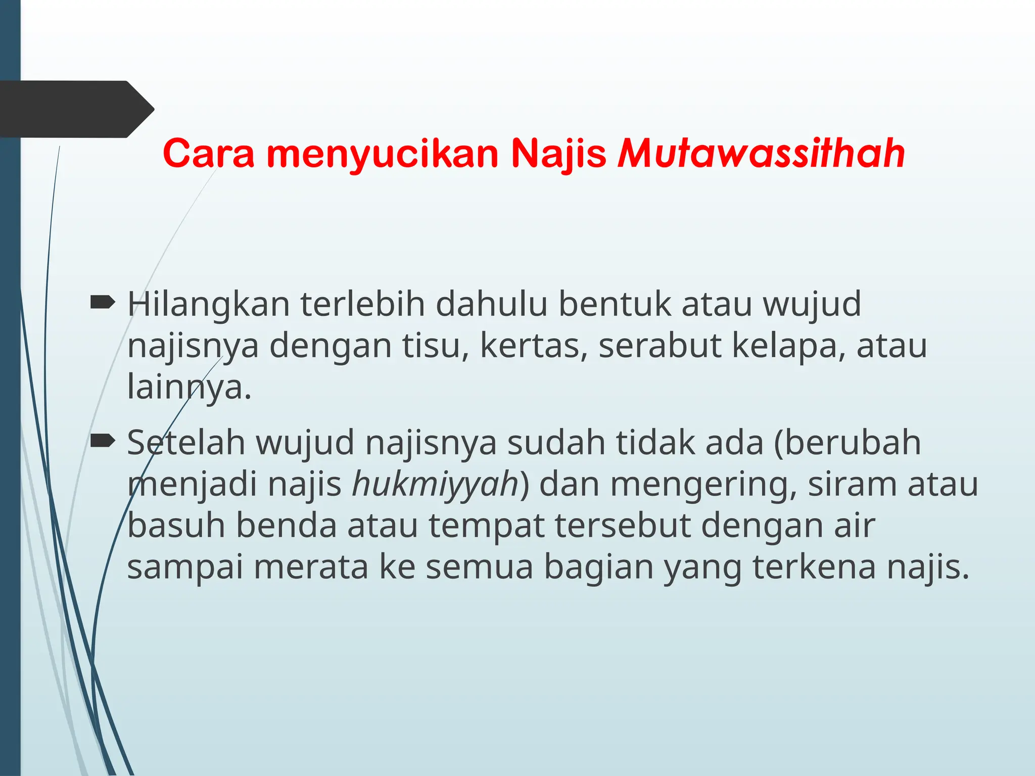 macam-macam najis yang perlu kita ketahui | PPT