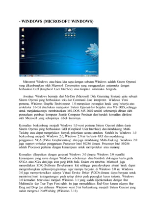 Macam2 sistem operasi komputer | PDF