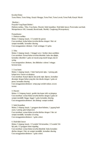 Macam apotik hidup | DOCX