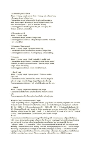 Macam apotik hidup | DOCX