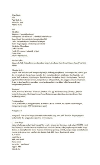 Macam apotik hidup | DOCX