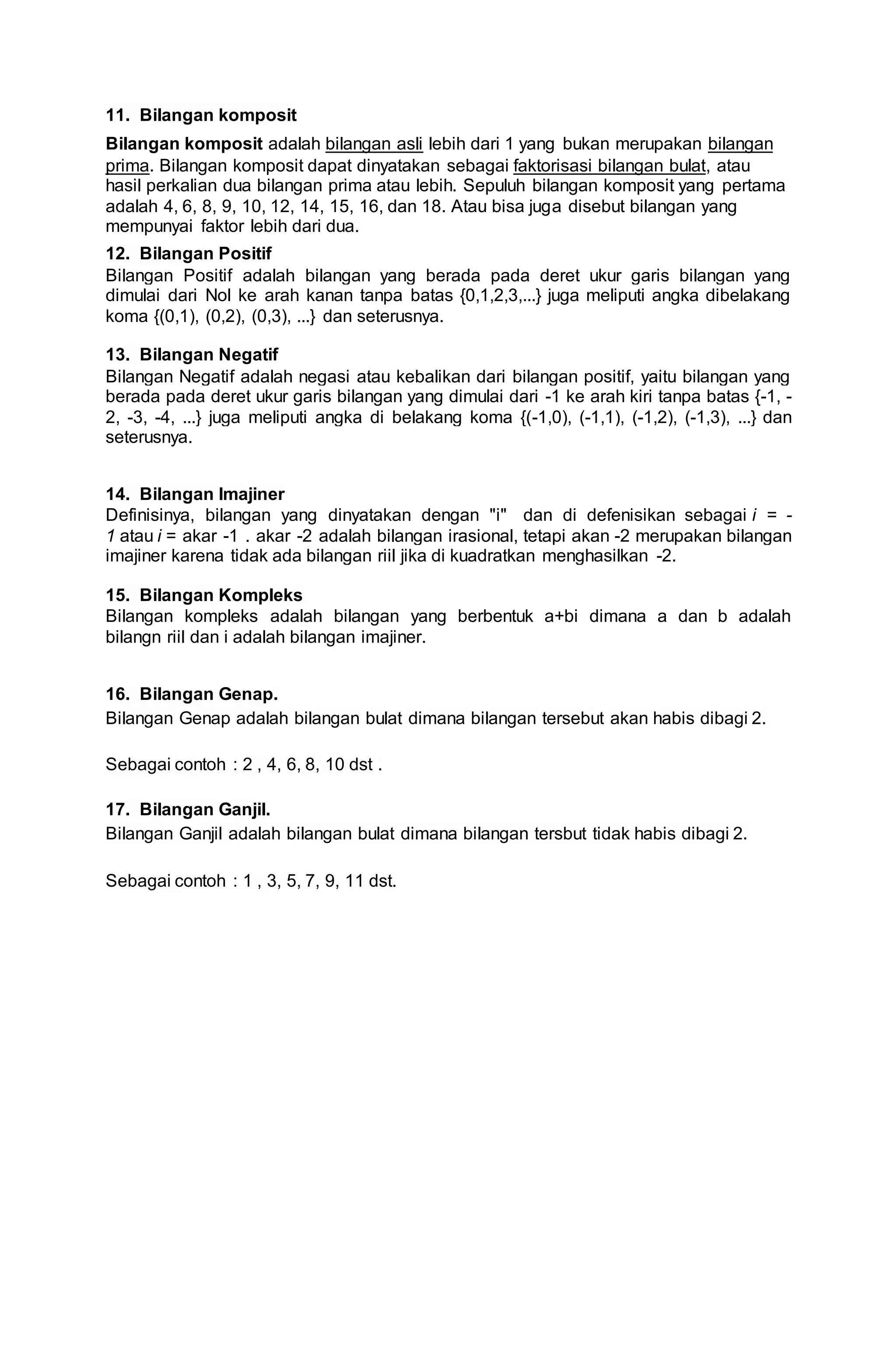 Macam bilangan | DOCX