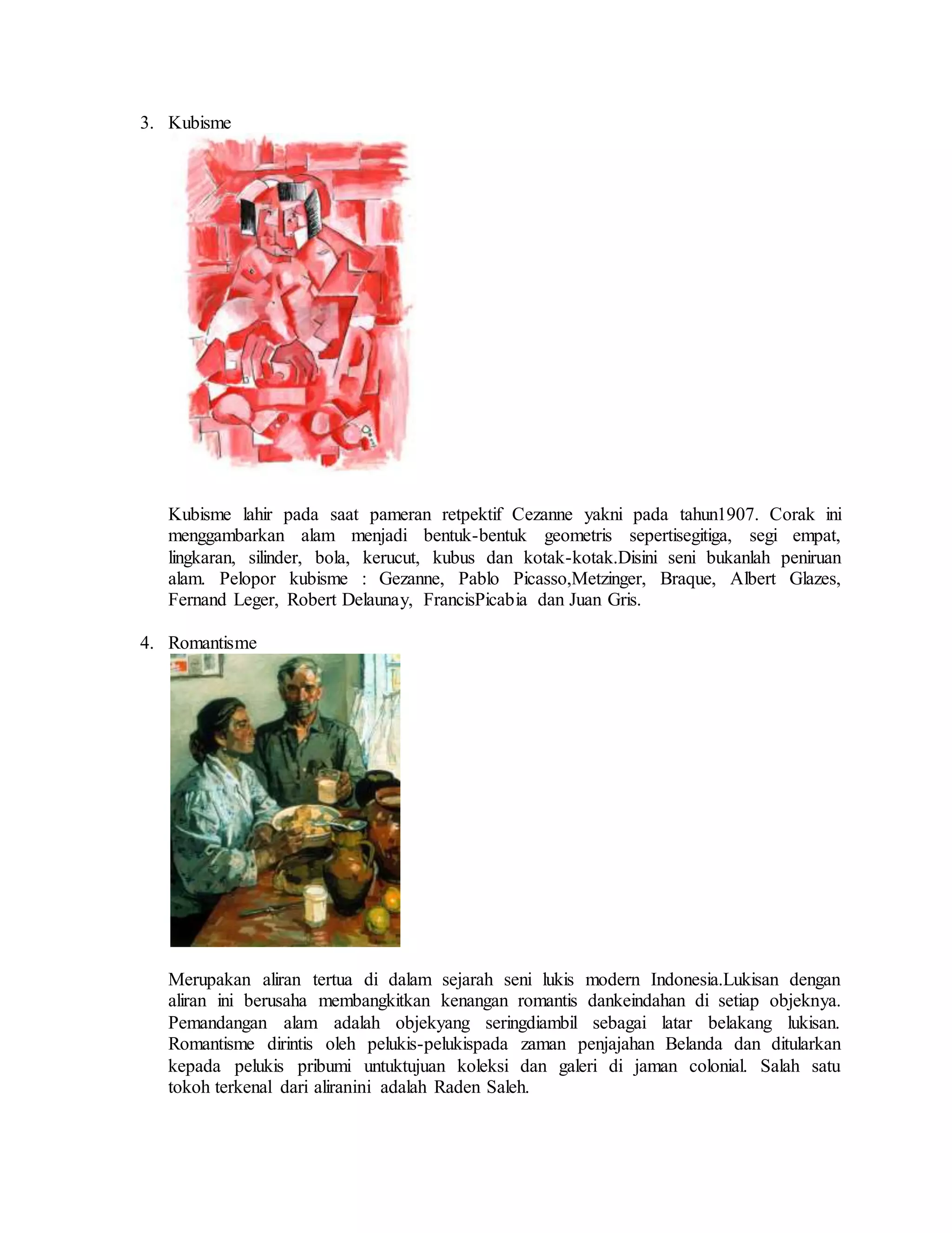 Macam macam aliran seni lukis | PDF