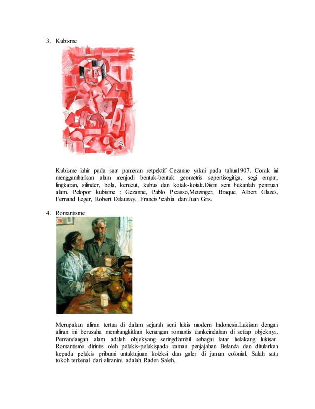 Macam macam aliran seni lukis | PDF