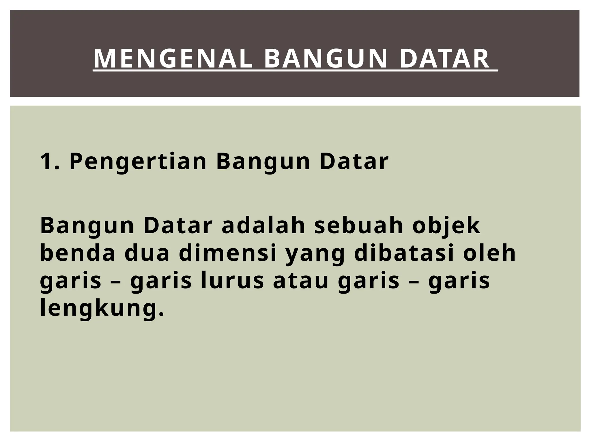 MACAM – MACAM BANGUN DATAR dan Contoh Benda Di sekitar | PPTX
