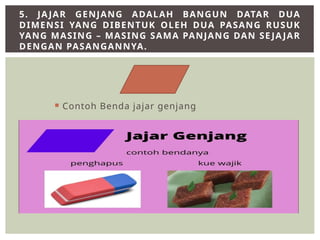 MACAM – MACAM BANGUN DATAR dan Contoh Benda Di sekitar | PPTX