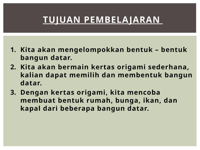 MACAM – MACAM BANGUN DATAR dan Contoh Benda Di sekitar | PPTX