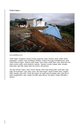 Macam macam bencana alam | DOCX