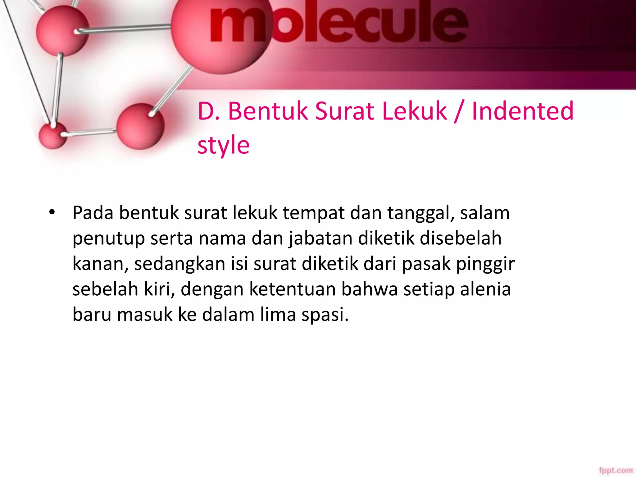 Macam macam bentuk surat | PPTX