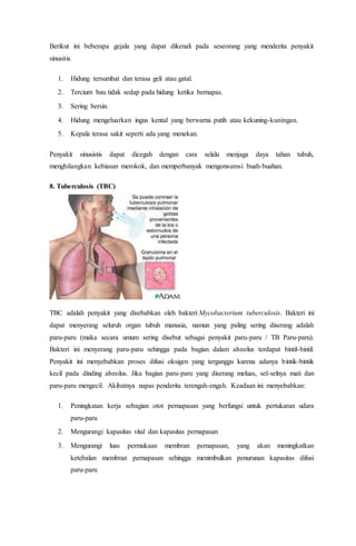 Macam macam jenis penyakit pada sistem pernapasan 2 | DOCX