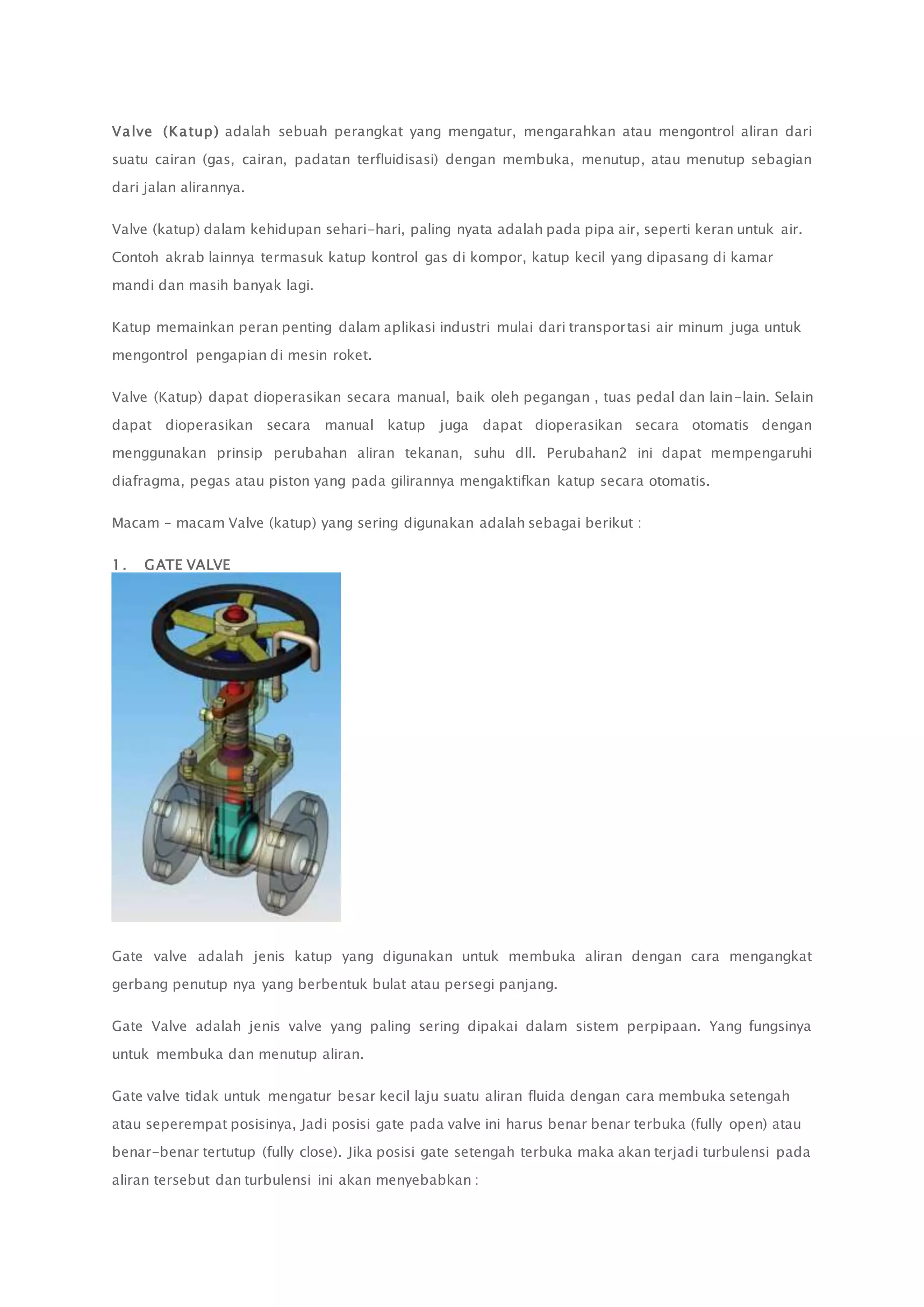 Macam macam katup | DOCX