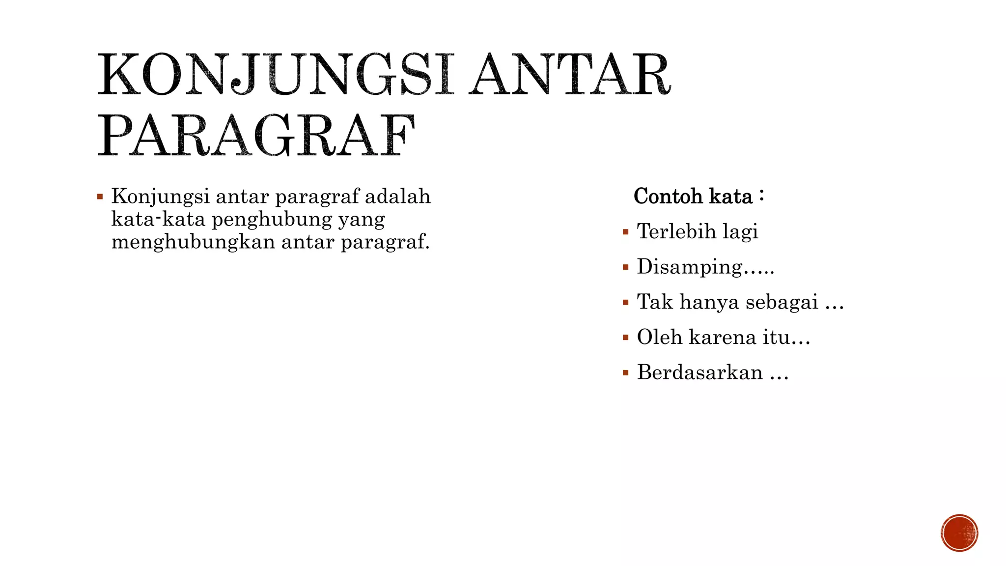 Macam macam dan pengertian konjungsi | PPTX