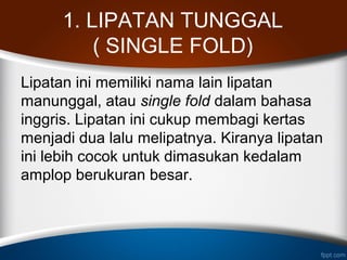 Macam macam lipatan surat | PPT