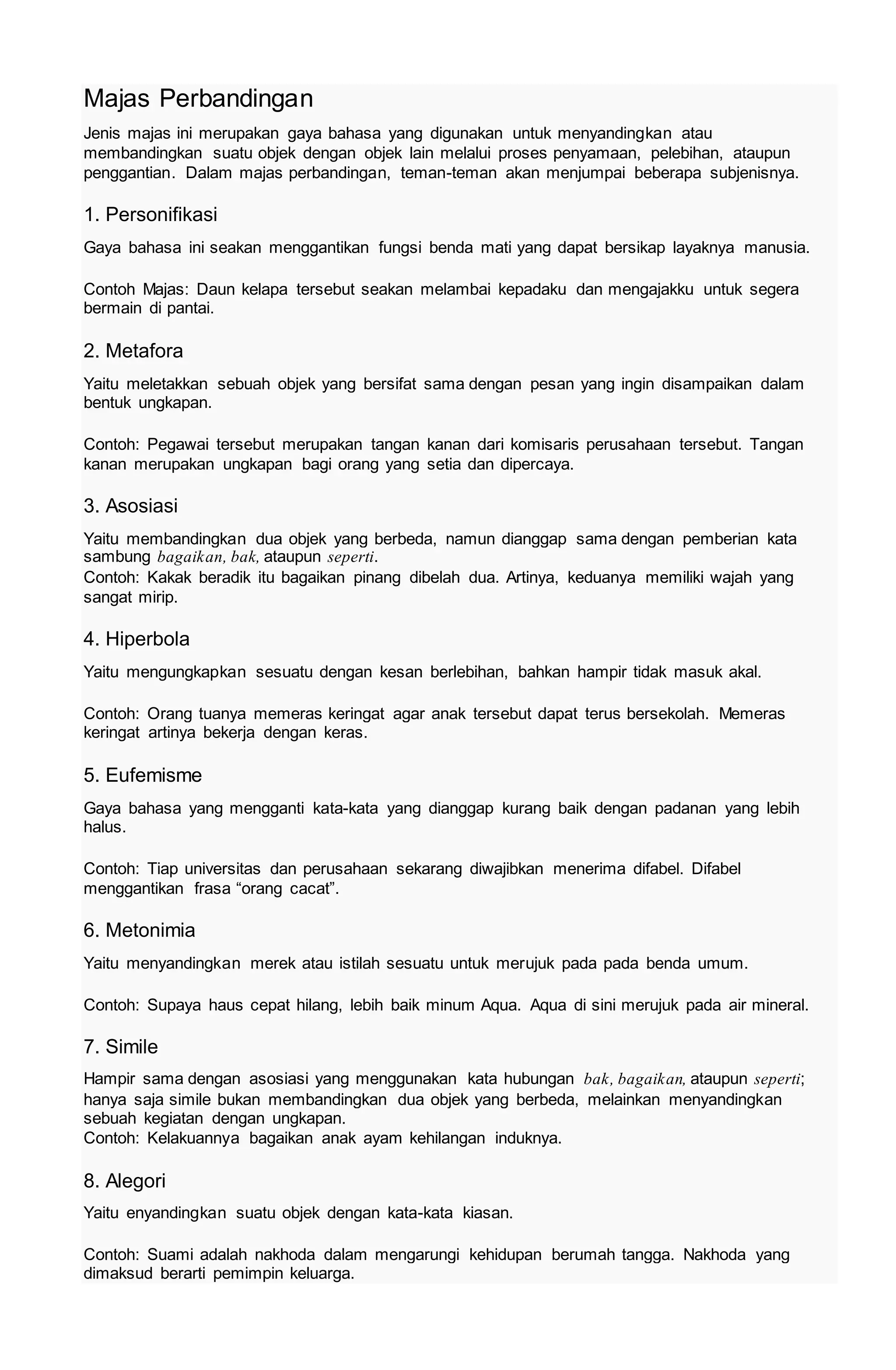 Macam macam majas | PDF