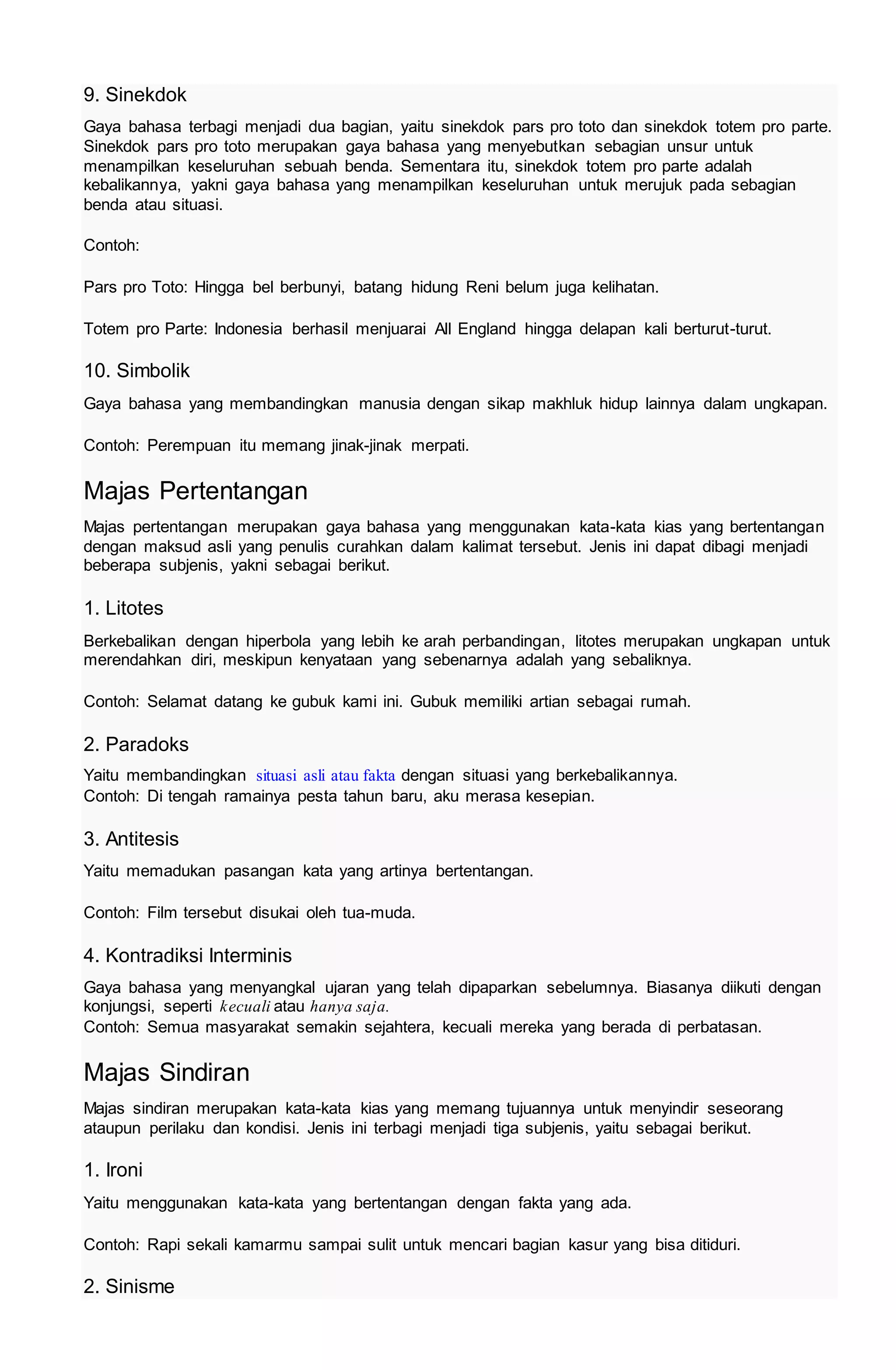 Macam macam majas | PDF