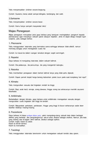 Macam macam majas | DOCX