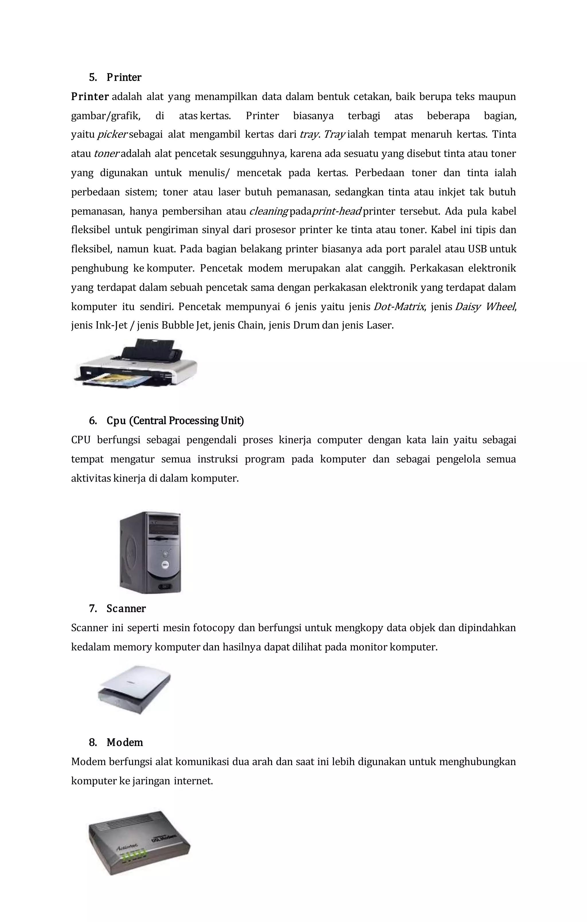 Macam macam perangkat keras | PDF