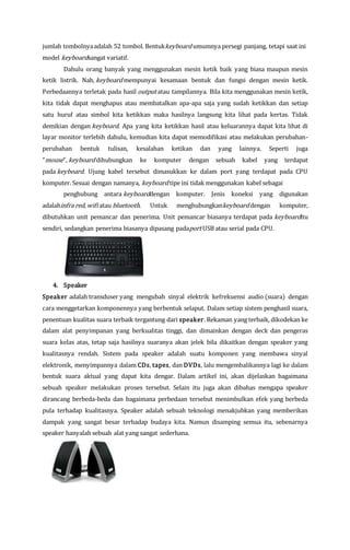 Macam macam perangkat keras | PDF