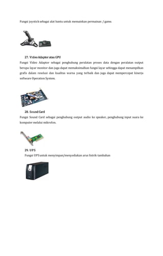 Macam macam perangkat keras | PDF
