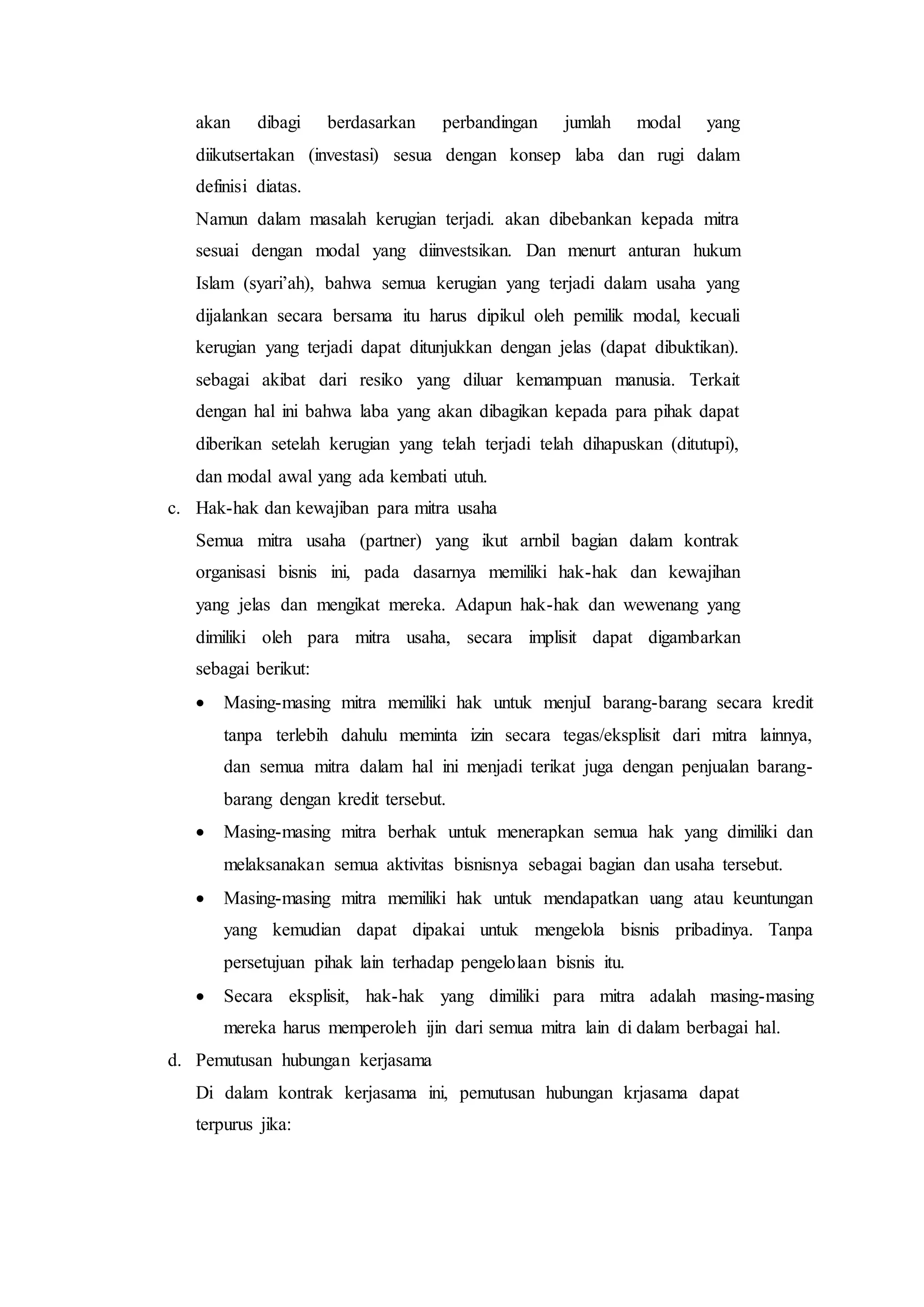 Macam macam perusahaan syariah dan landasan akadnya | DOCX